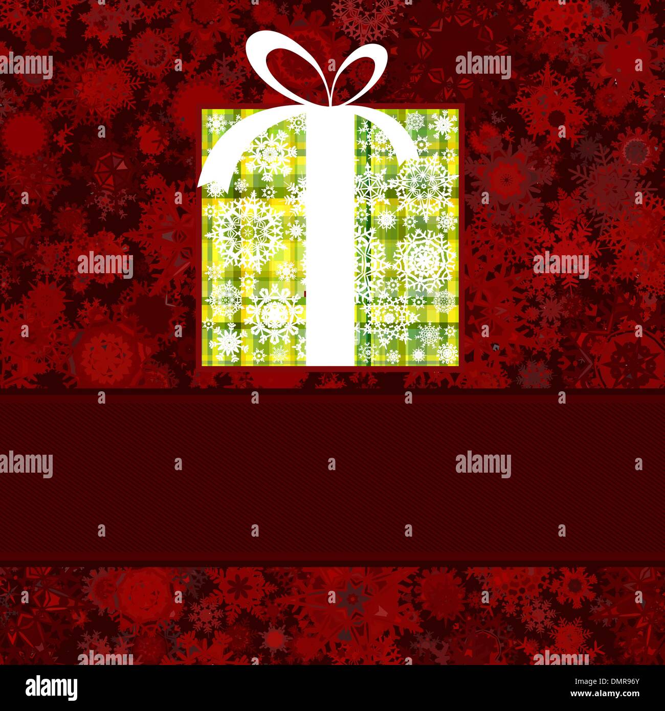 Gift box on snow Stock Vector Images - Alamy