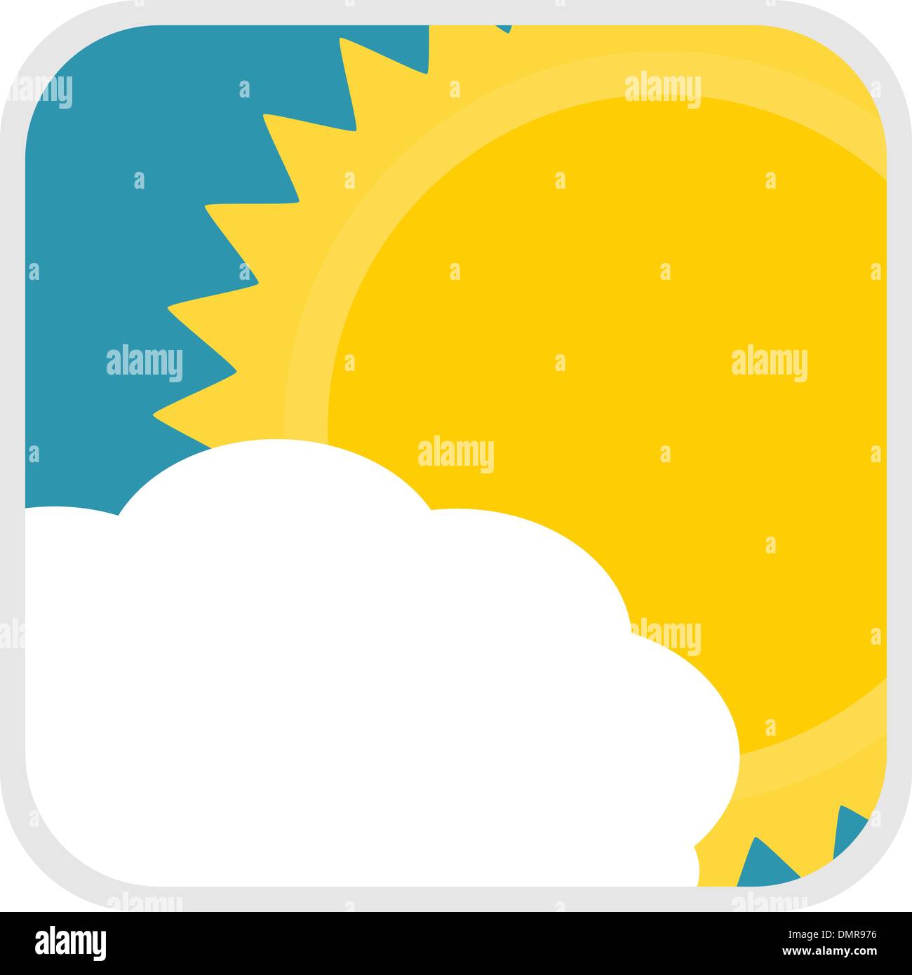 Sun and cloud weather illustration Stock Vector Image & Art - Alamy