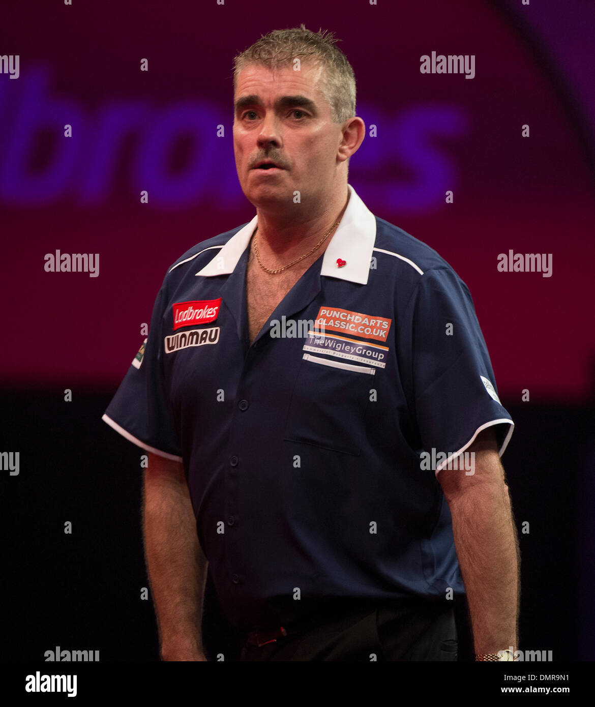 London, UK. 16th Dec, 2013. Steve Beaton [England] looks dejected on ...