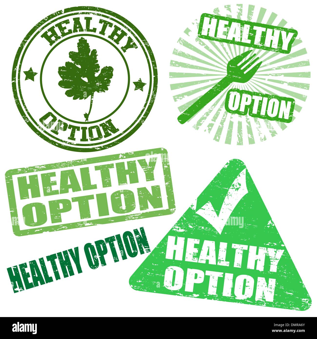 Set of healthy option stamps Stock Vector Image & Art - Alamy