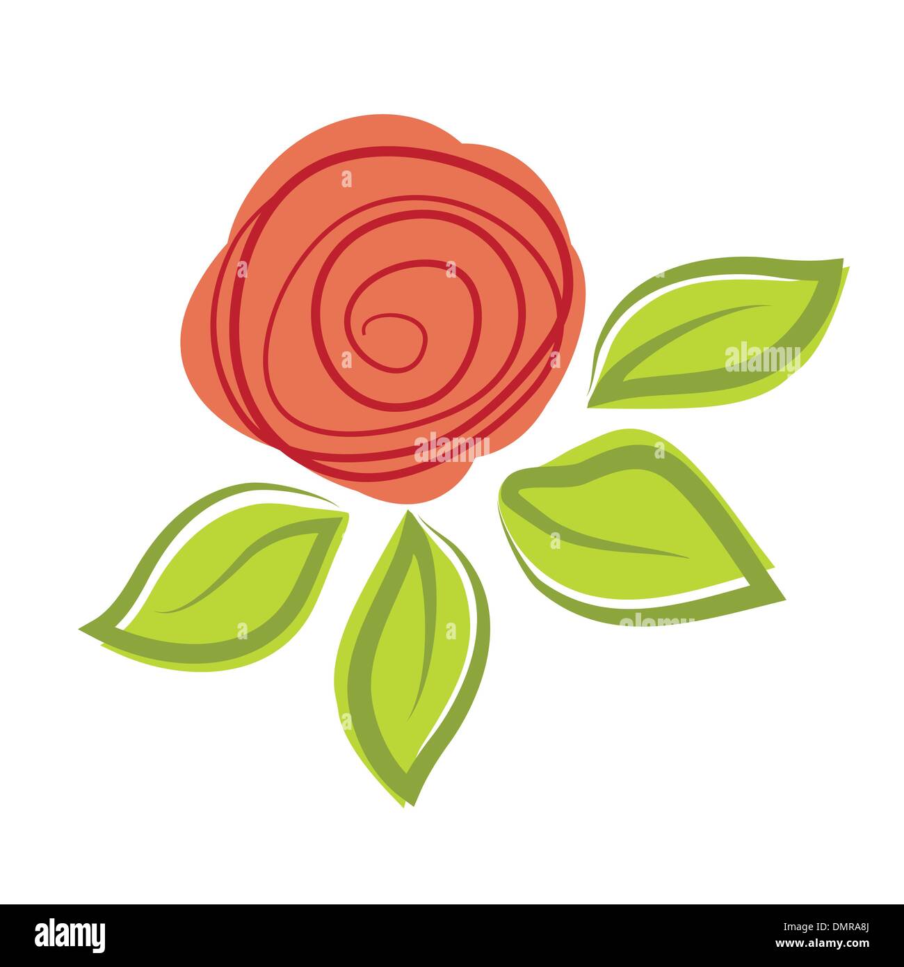 Flower vector illustration Cut Out Stock Images & Pictures - Alamy