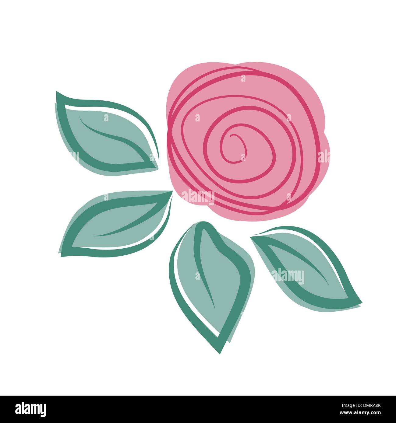 Abstract rose flower. Vector illustration Stock Vector Image & Art - Alamy
