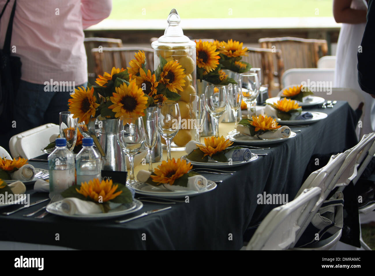 30August: Fashionable table in the VIP tent at the FTI Grand Prix at ...