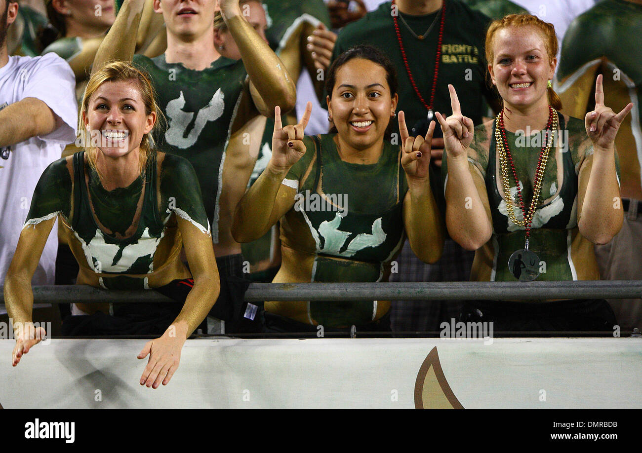 Enthusiast South Florida fans celebrate during the first half of the ...