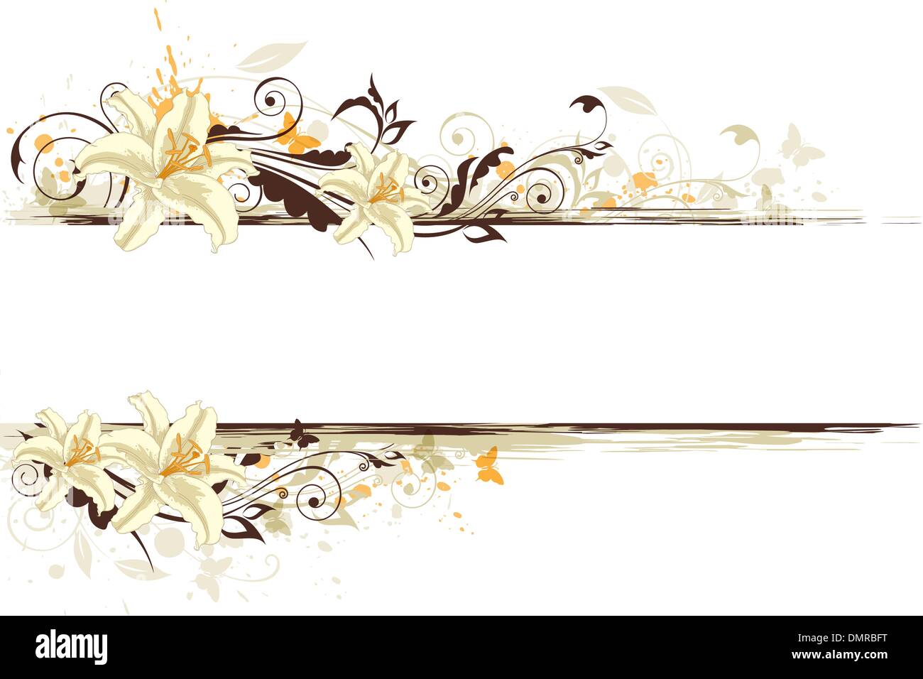 Summer background floral banner Cut Out Stock Images & Pictures - Alamy