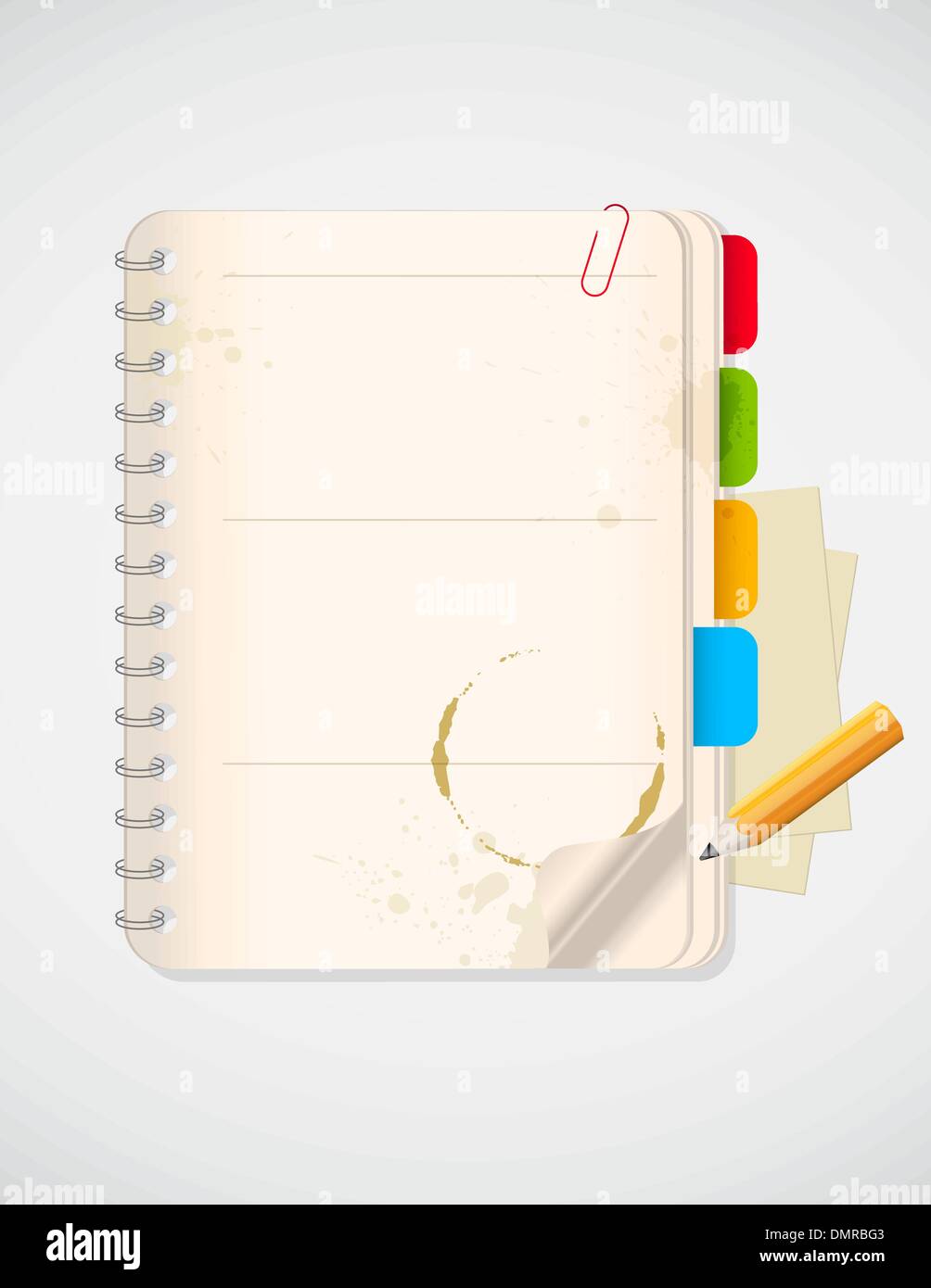 Old notebook Stock Vector Images - Alamy