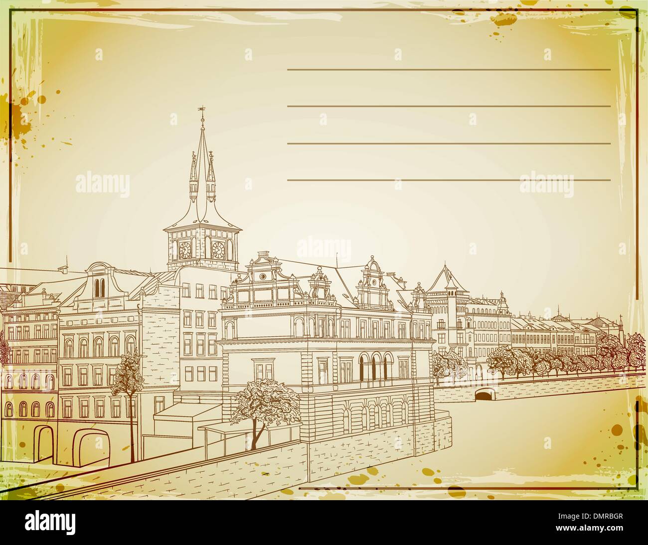 retro post card Stock Vector Image & Art - Alamy