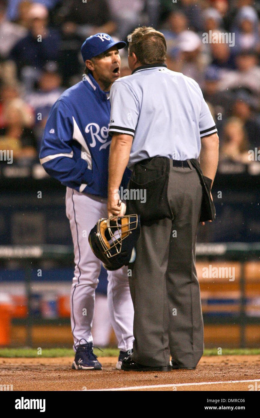 24 September 2009: Kansas City Royals manager Trey Hillman disputes ...