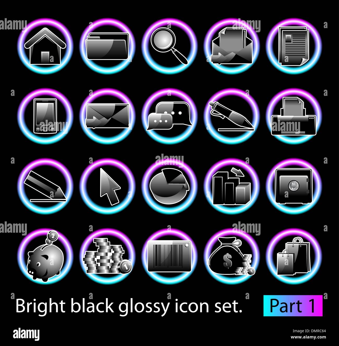 Black folder icon Stock Vector Images - Alamy