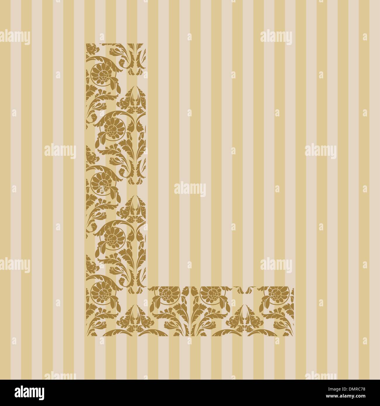 Floral font. Letter L Stock Vector Image & Art - Alamy