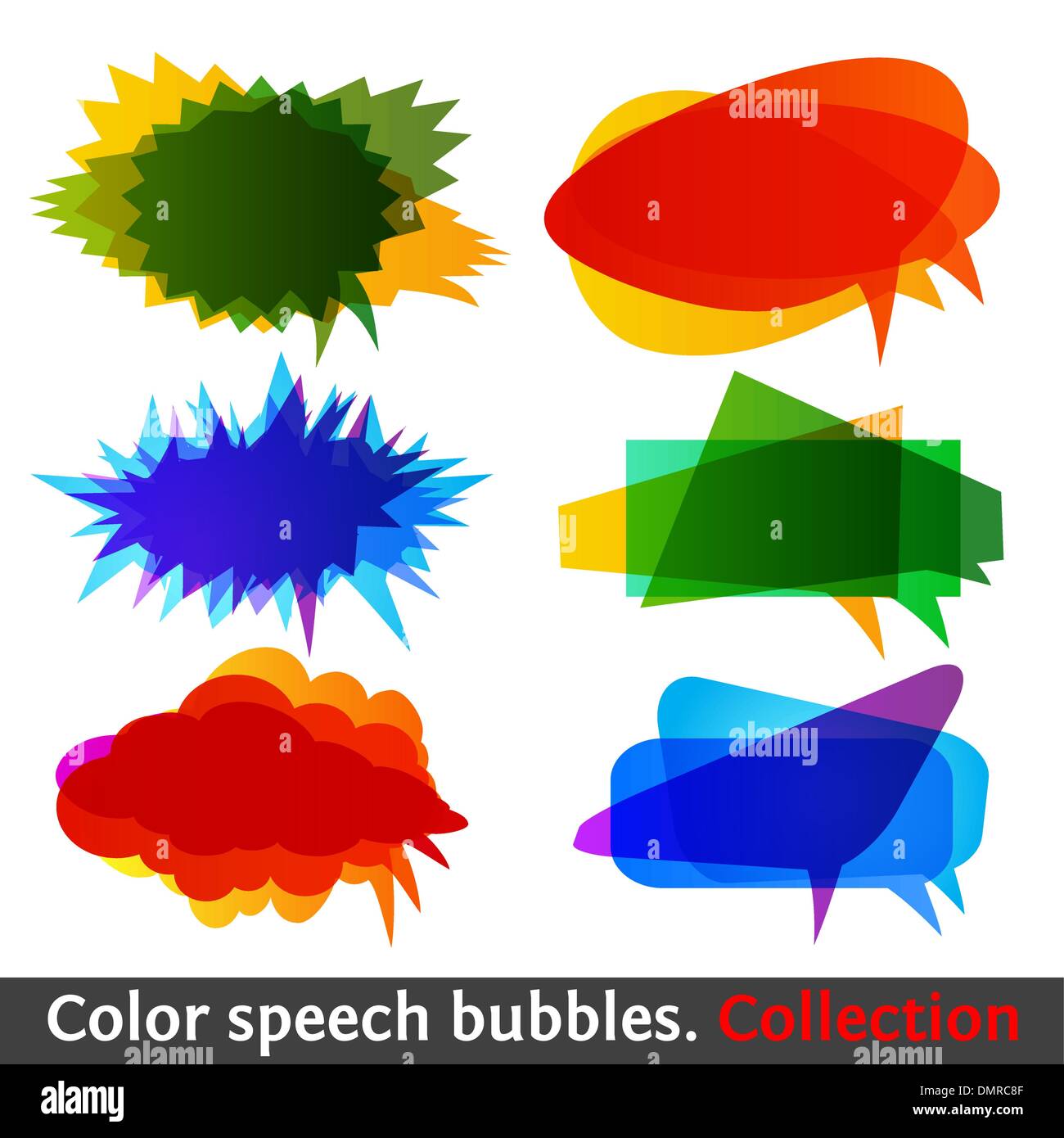 Color speech bubbles collection eps10 Stock Vector Image & Art - Alamy