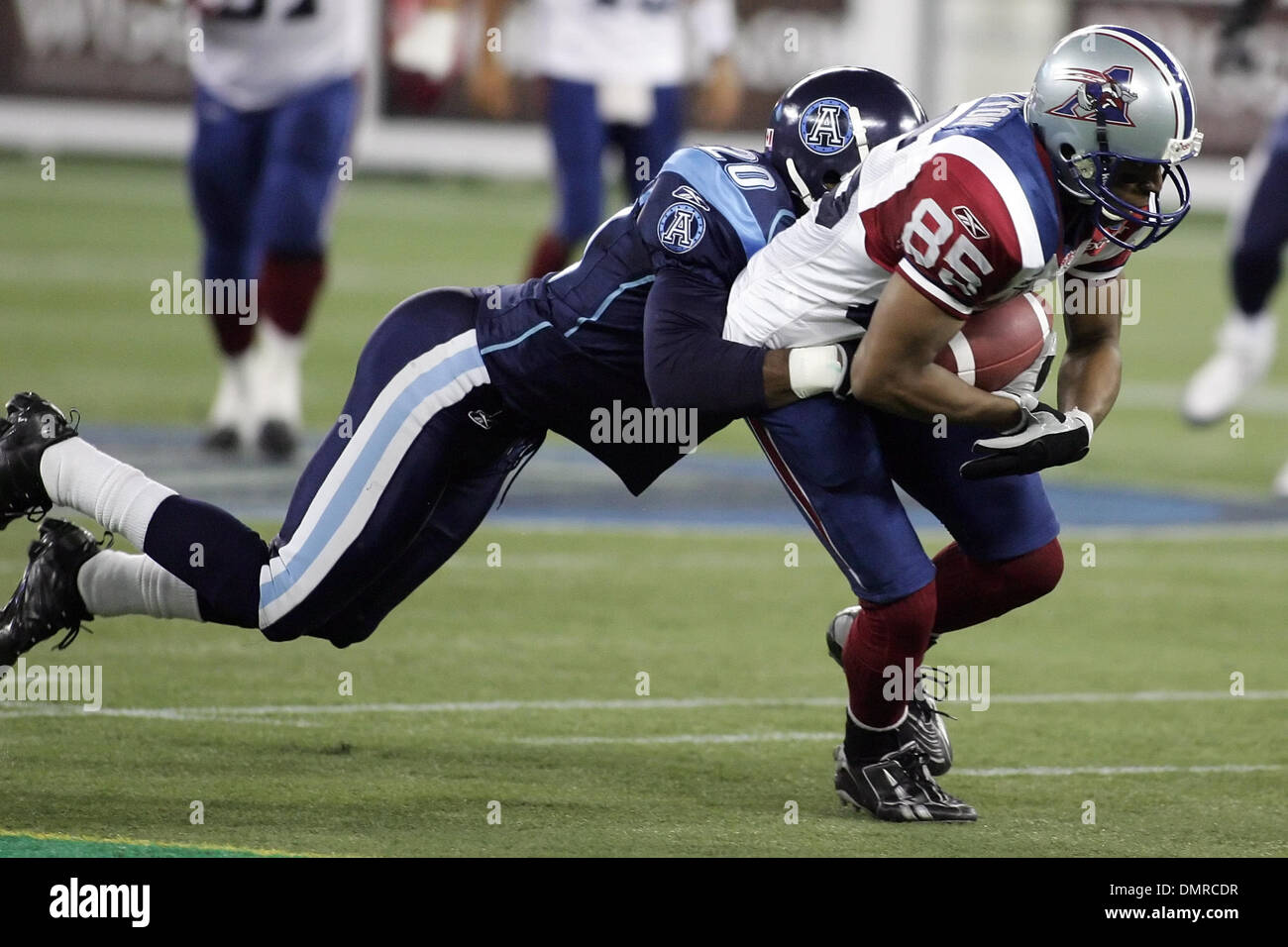 Toronto Argonauts safety Will Poole tackles Montreal Alouettes wide ...