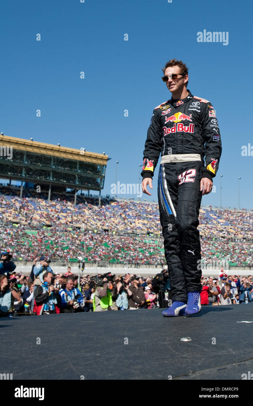 04 October 2009: Scott Speed during driver introductions for the NASCAR ...