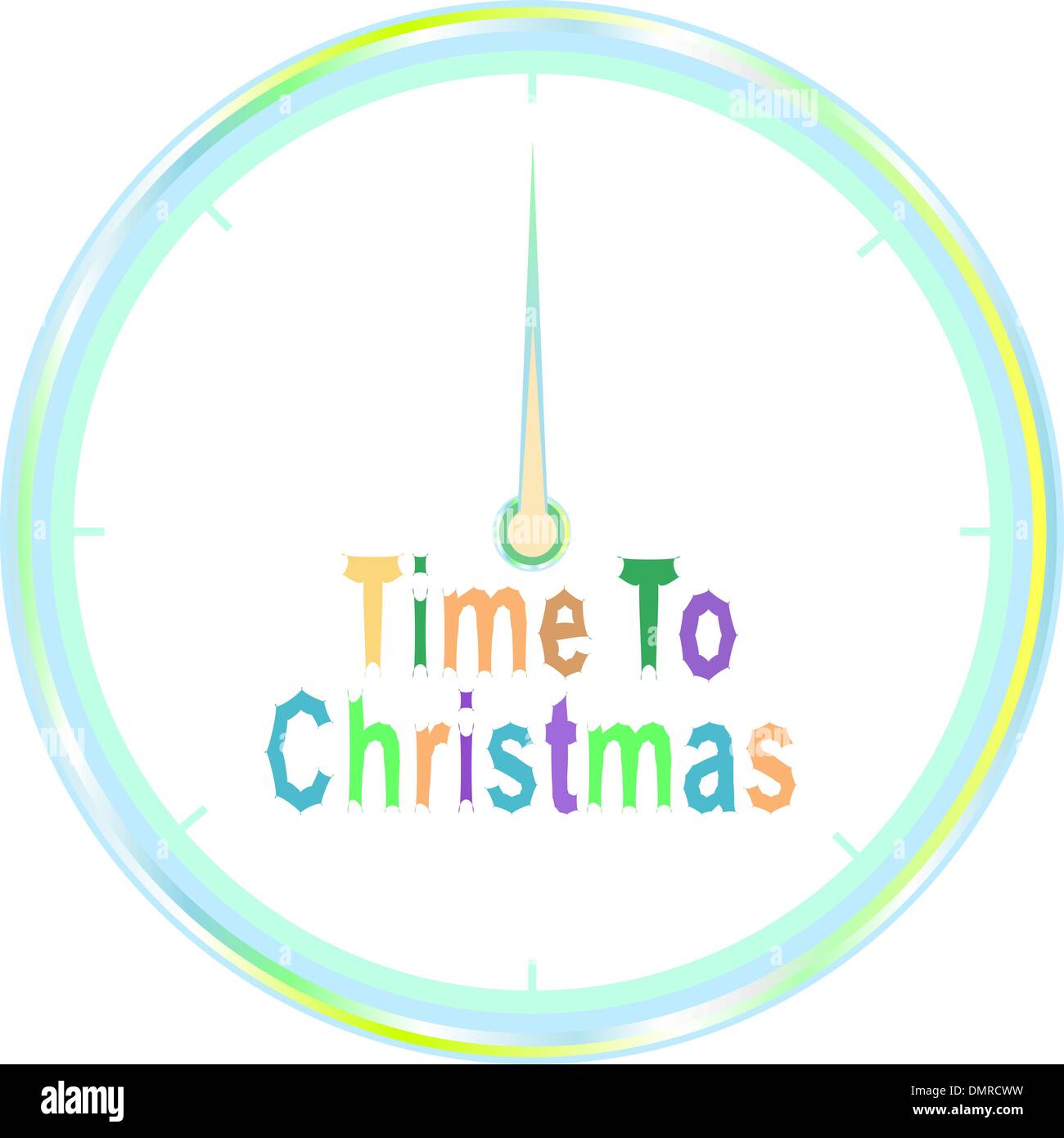 time to christmas vector clock isolated on white Stock Vector Image ...