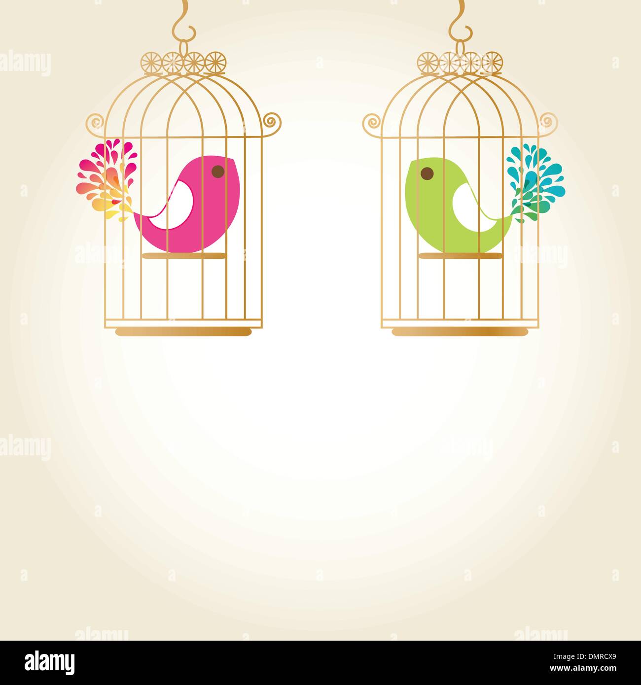 Love Birds Cage Clip Art