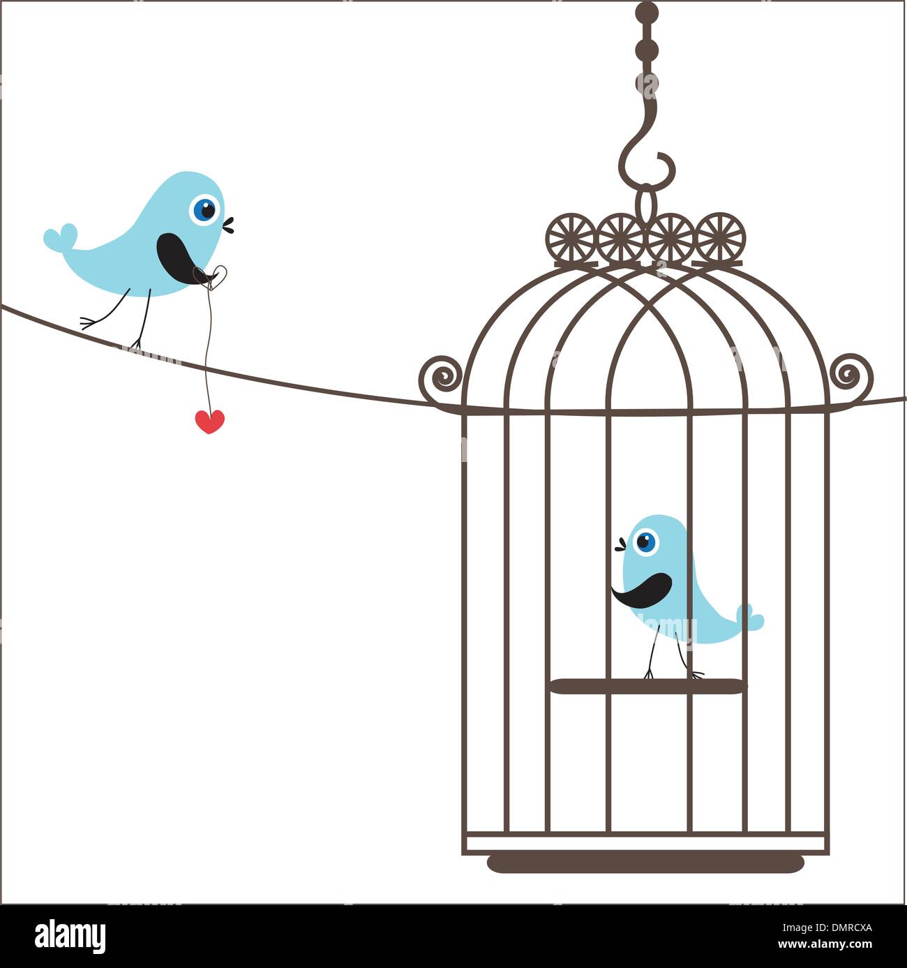 Love Birds Cage Clip Art