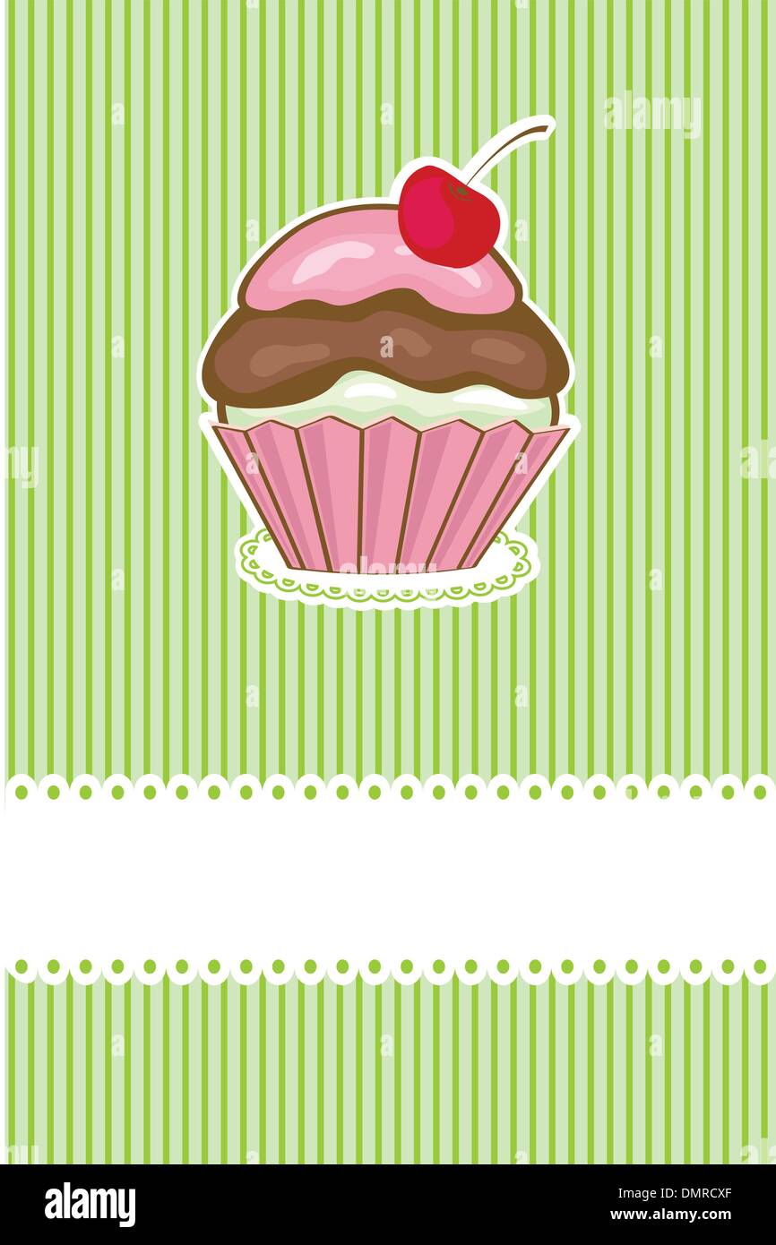 Decorated mini cake illustration Stock Vector Images - Alamy
