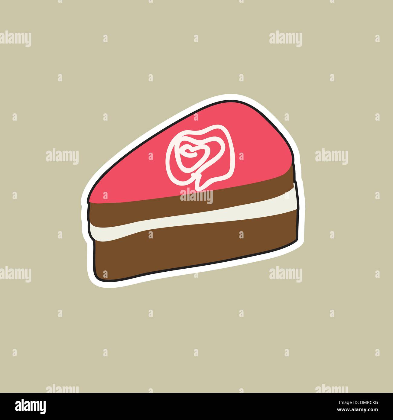 Decorated mini cake illustration Stock Vector Images - Alamy