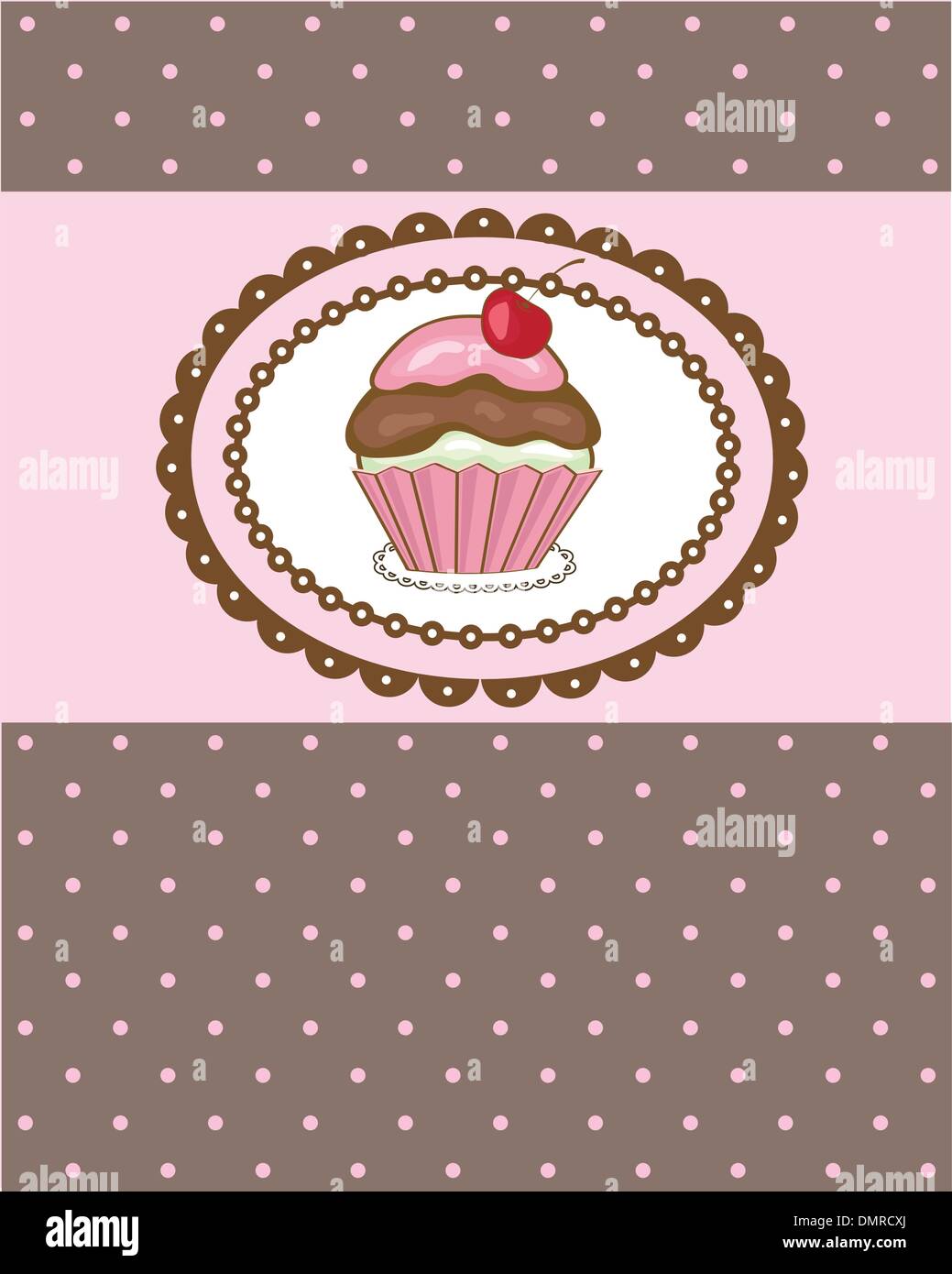 Decorated mini cake illustration Stock Vector Images - Alamy