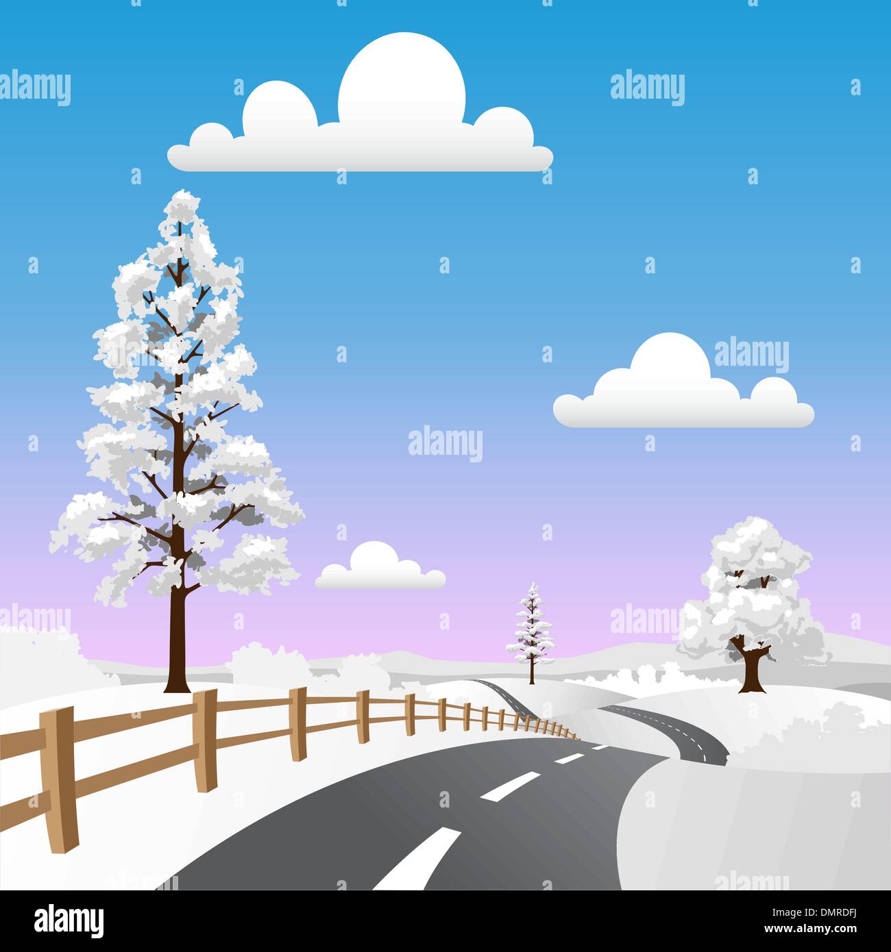 Highway and highway landscape Stock Vector Images - Alamy
