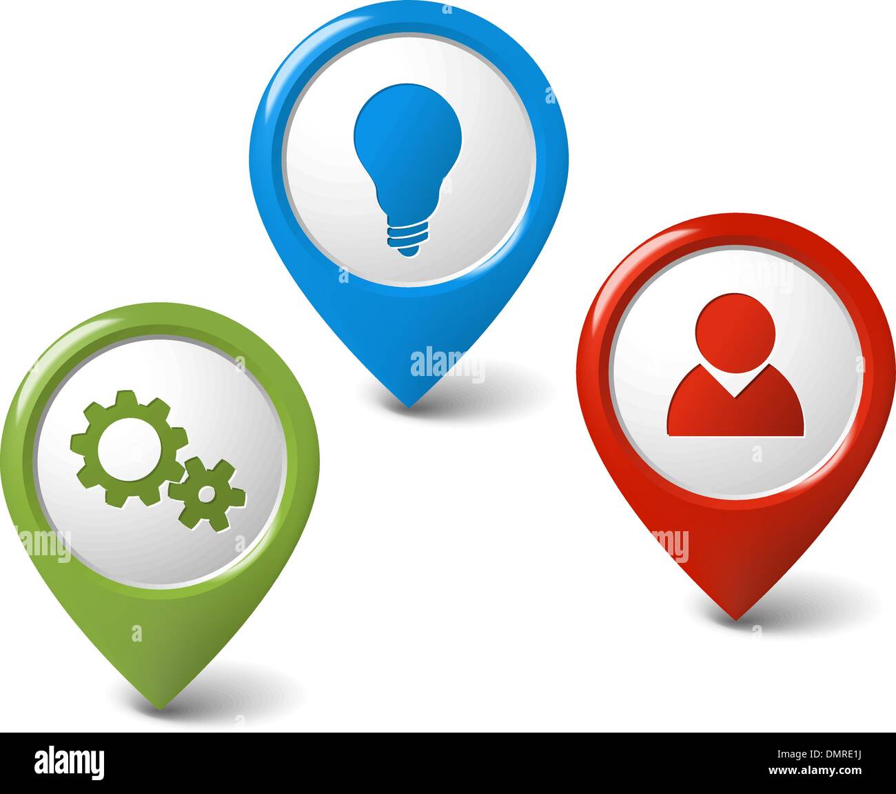 Set of round 3D pointers Stock Vector Image & Art - Alamy