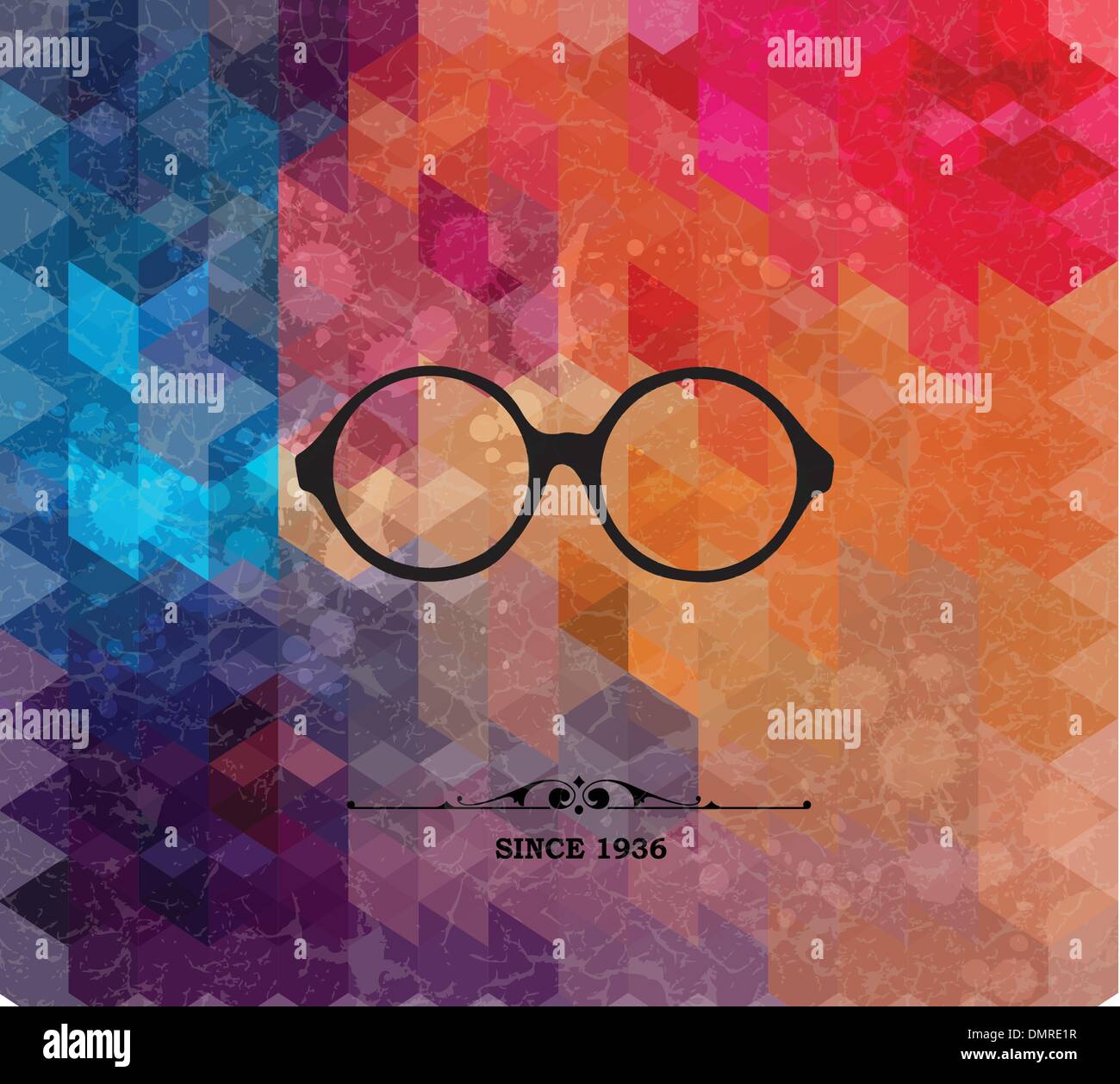 Vintage glasses and paper Stock Vector Images - Alamy