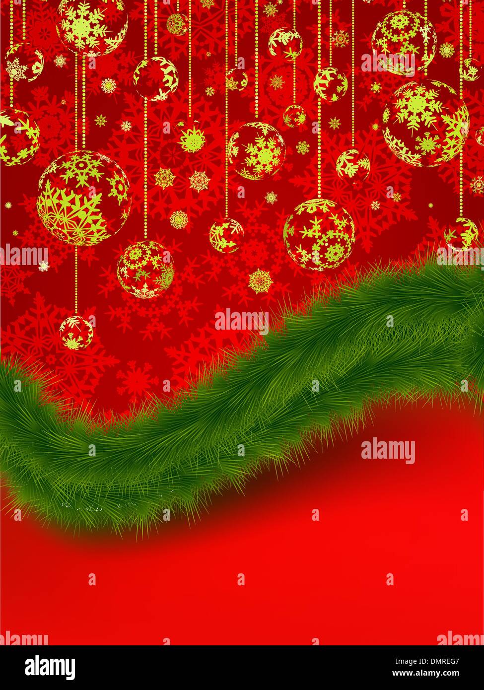 Christmas decor red bauble Stock Vector Images - Alamy