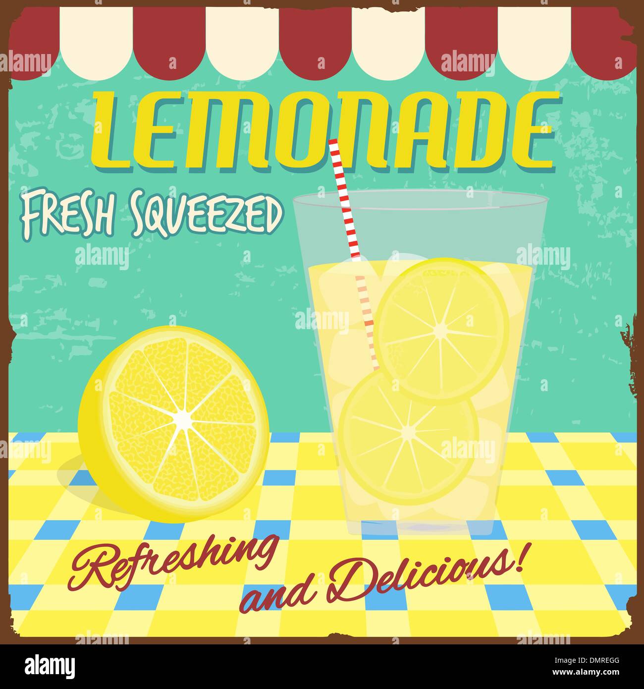 Fresh cold lemonade refreshing Stock Vector Images - Alamy
