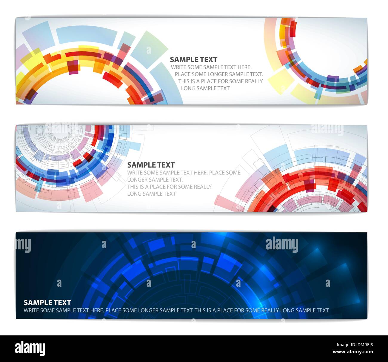 Set of colorful technical banners Stock Vector Image & Art - Alamy