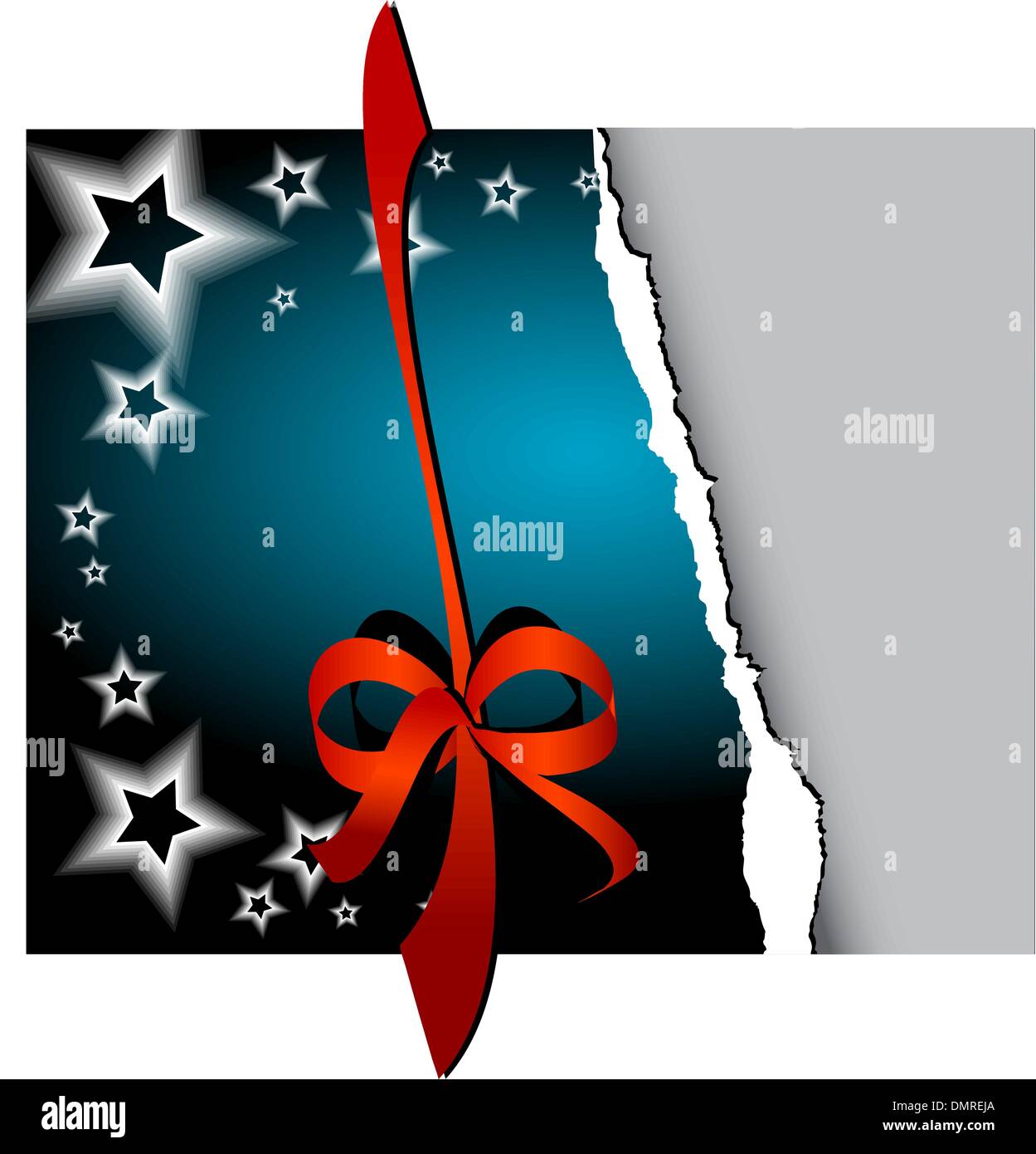 Blue christmas teared paper Stock Vector Image & Art - Alamy