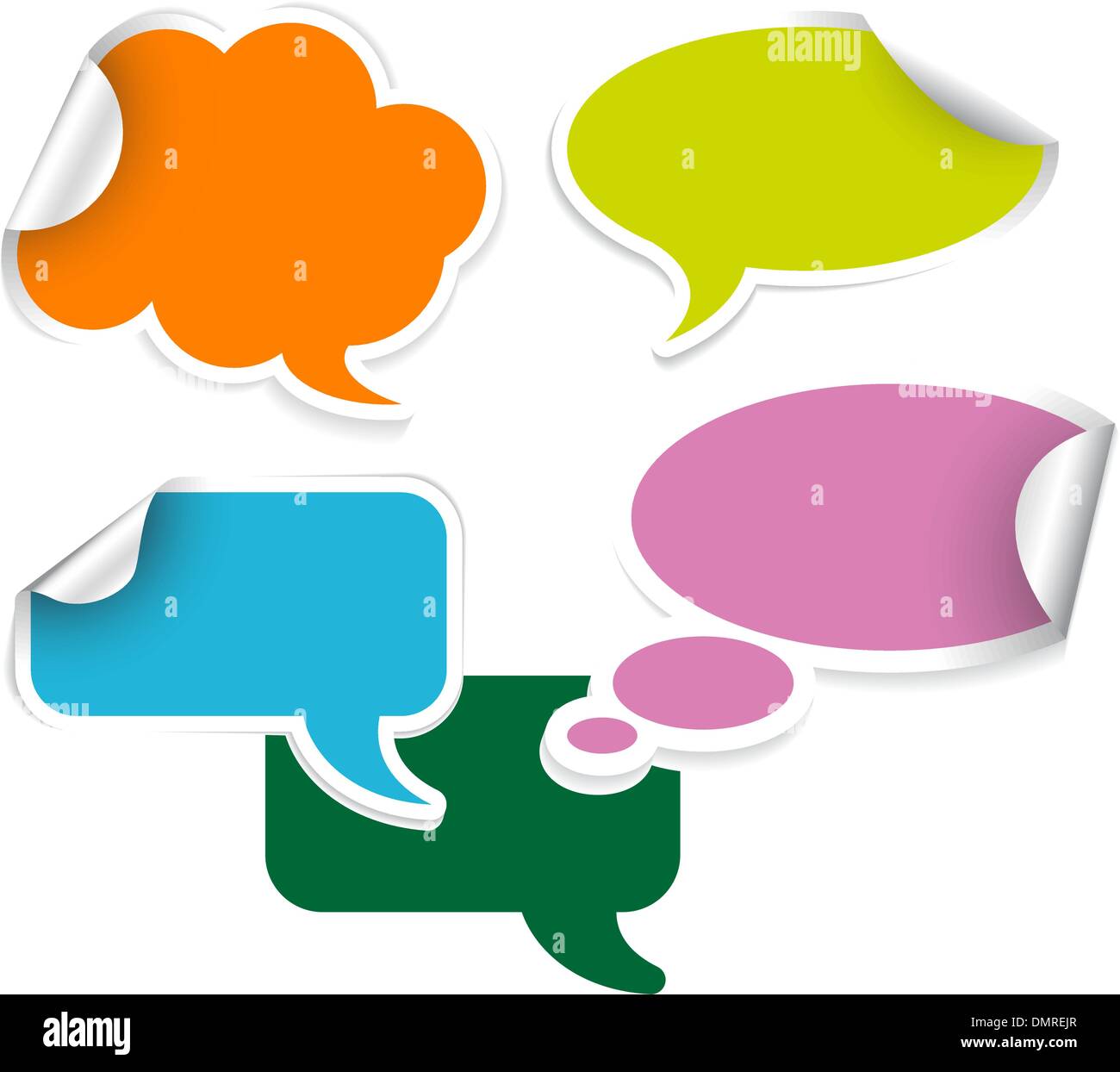 Set cartoon comic balloon Stock Vector Images - Alamy