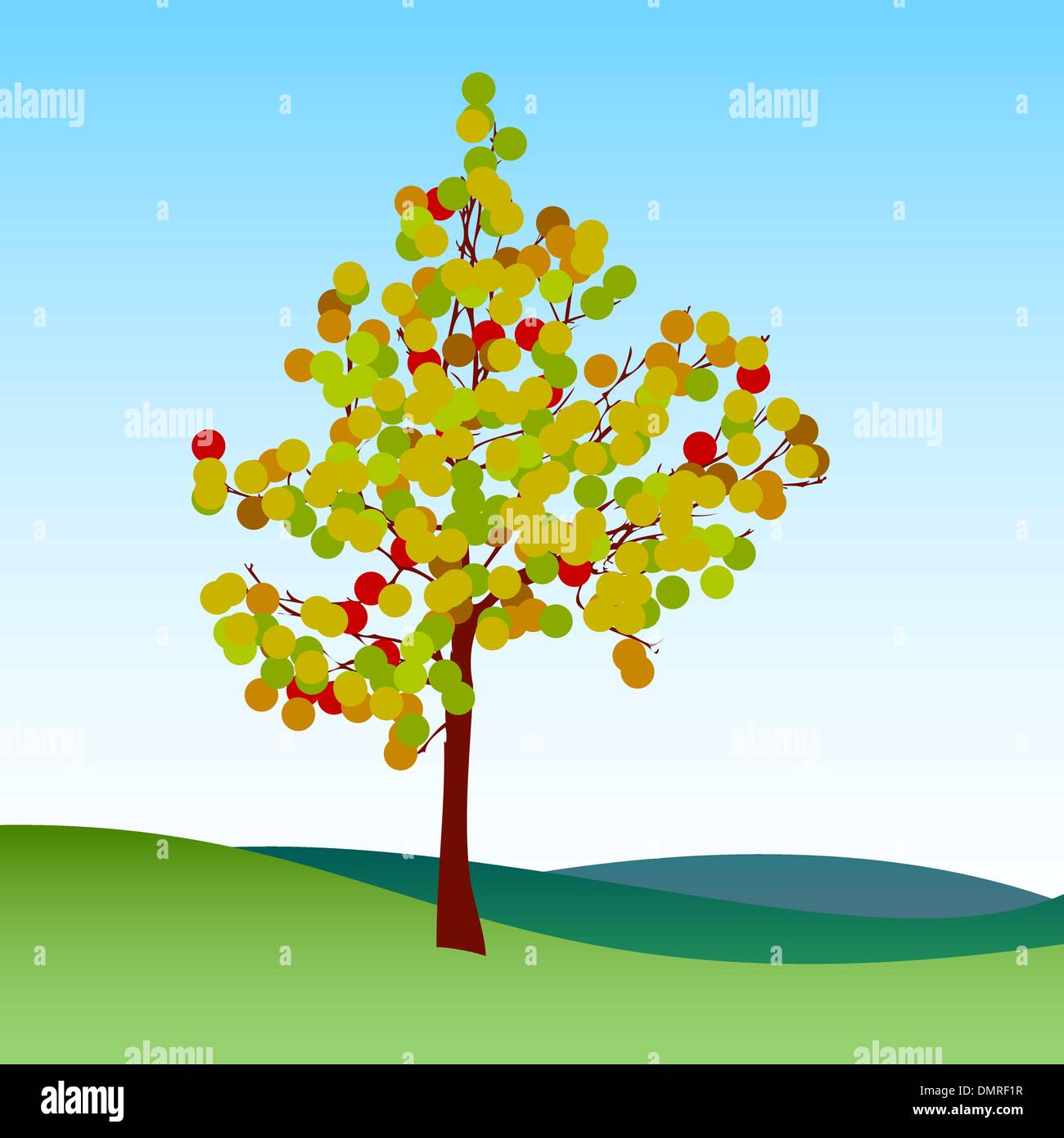 Abstract autumn tree Stock Vector Image & Art - Alamy