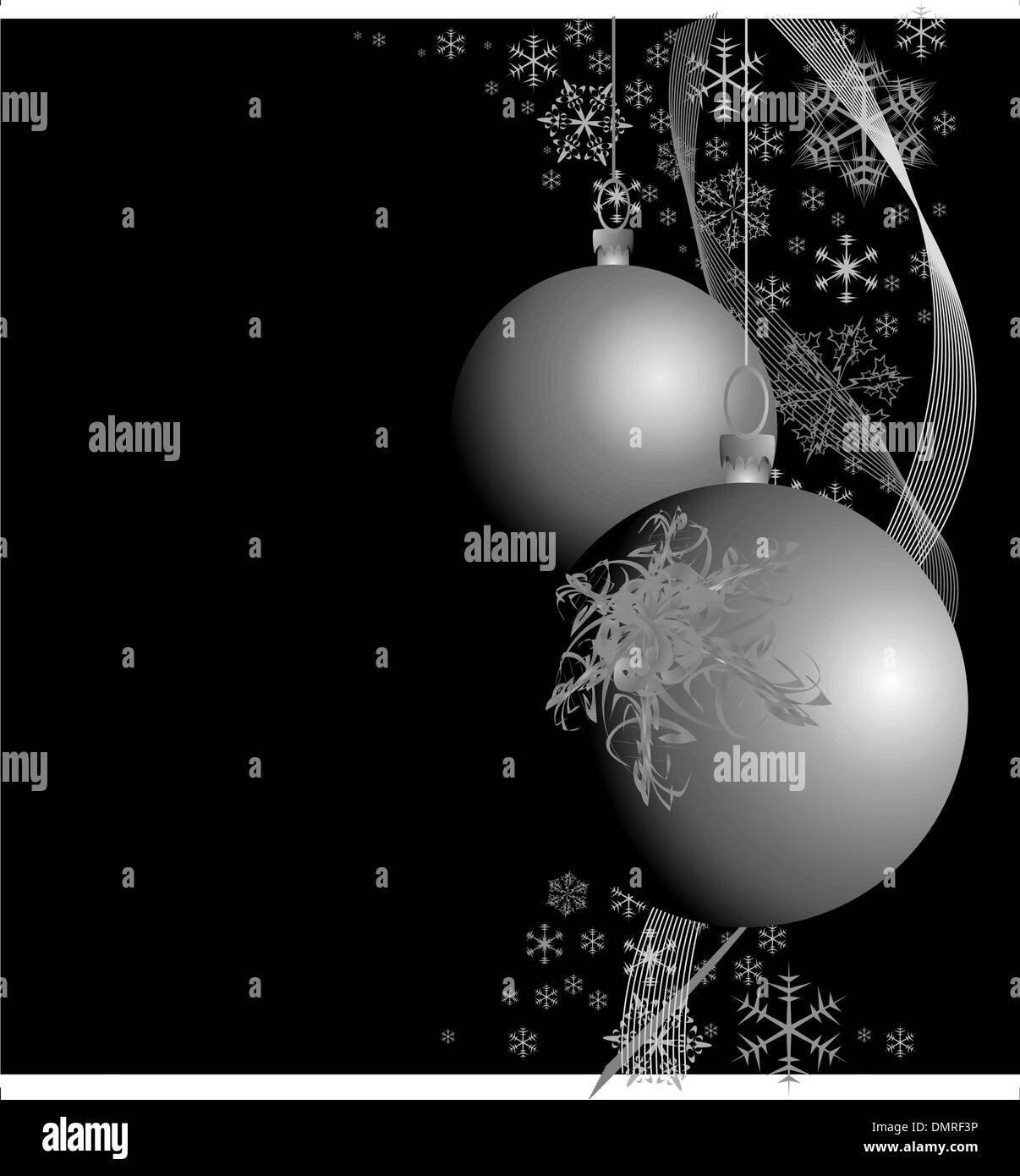 Christmas tree silver ball Stock Vector Images - Alamy