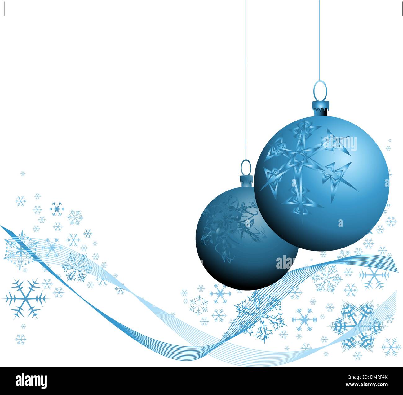 Christmas decorations blue glass Stock Vector Images - Alamy