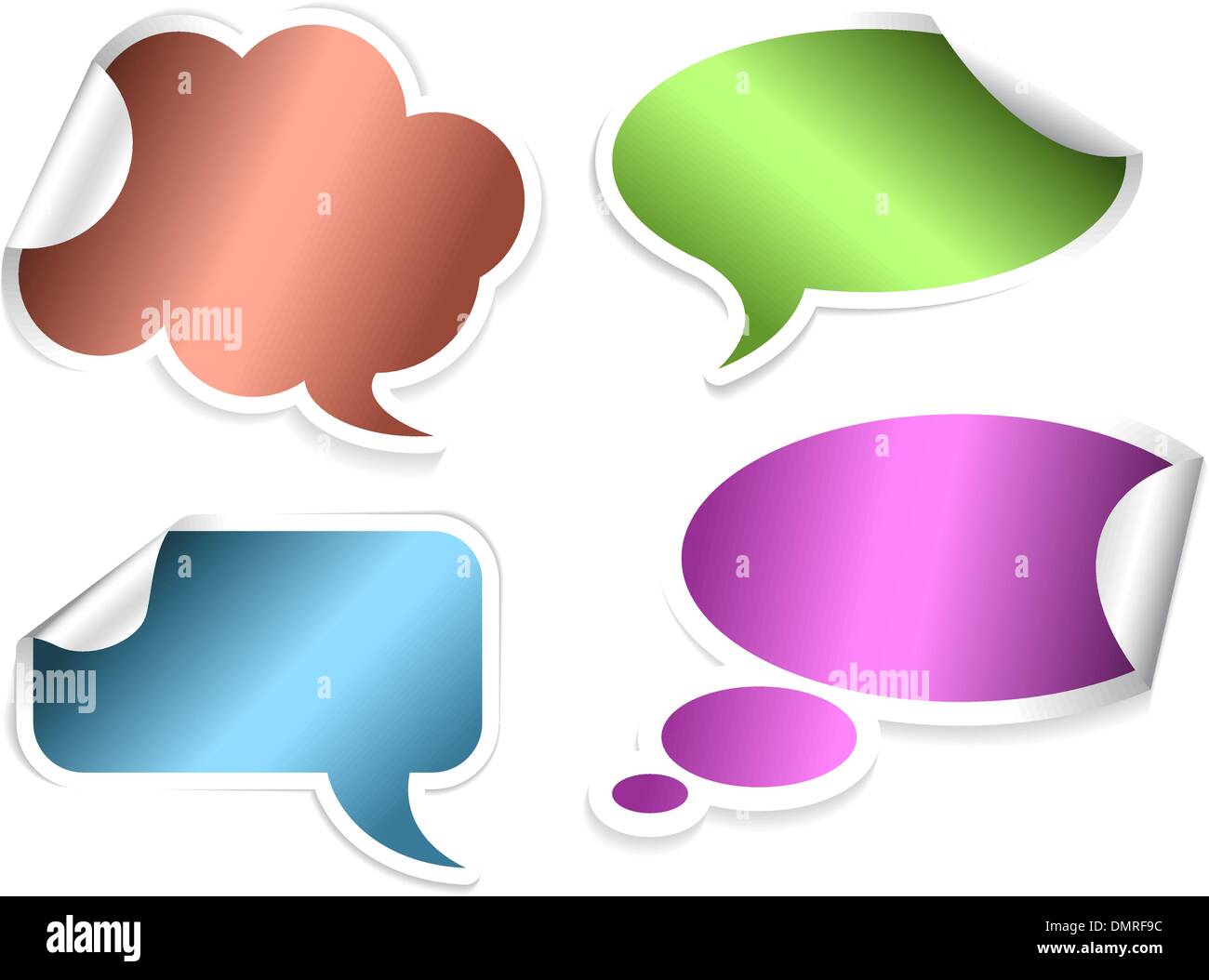 Set comic clouds bubbles Stock Vector Images - Alamy