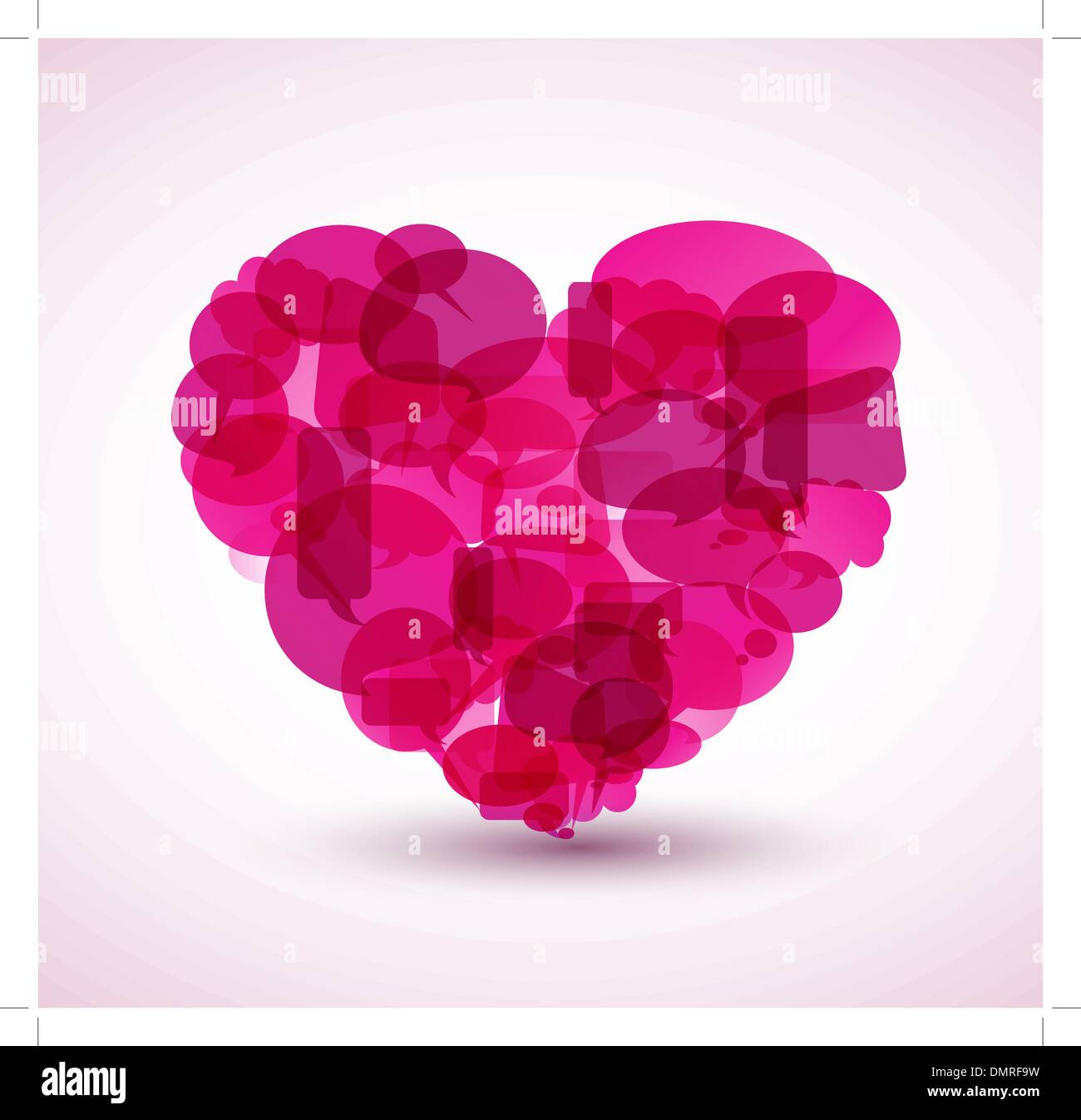 Heart made from pink cartoon bubbles Stock Vector Image & Art - Alamy