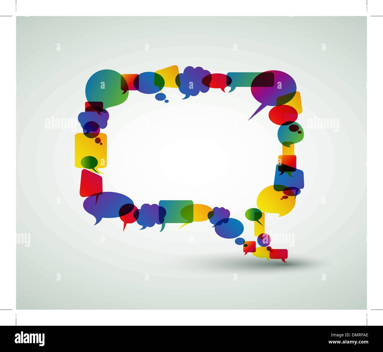 Silhouette bubble dialog box design Cut Out Stock Images & Pictures - Alamy