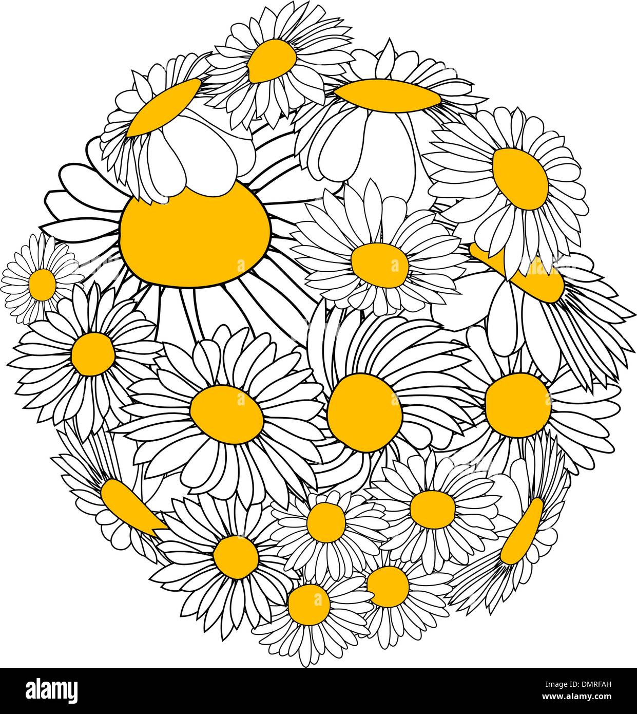 Artistic daisy flower Stock Vector Images - Alamy
