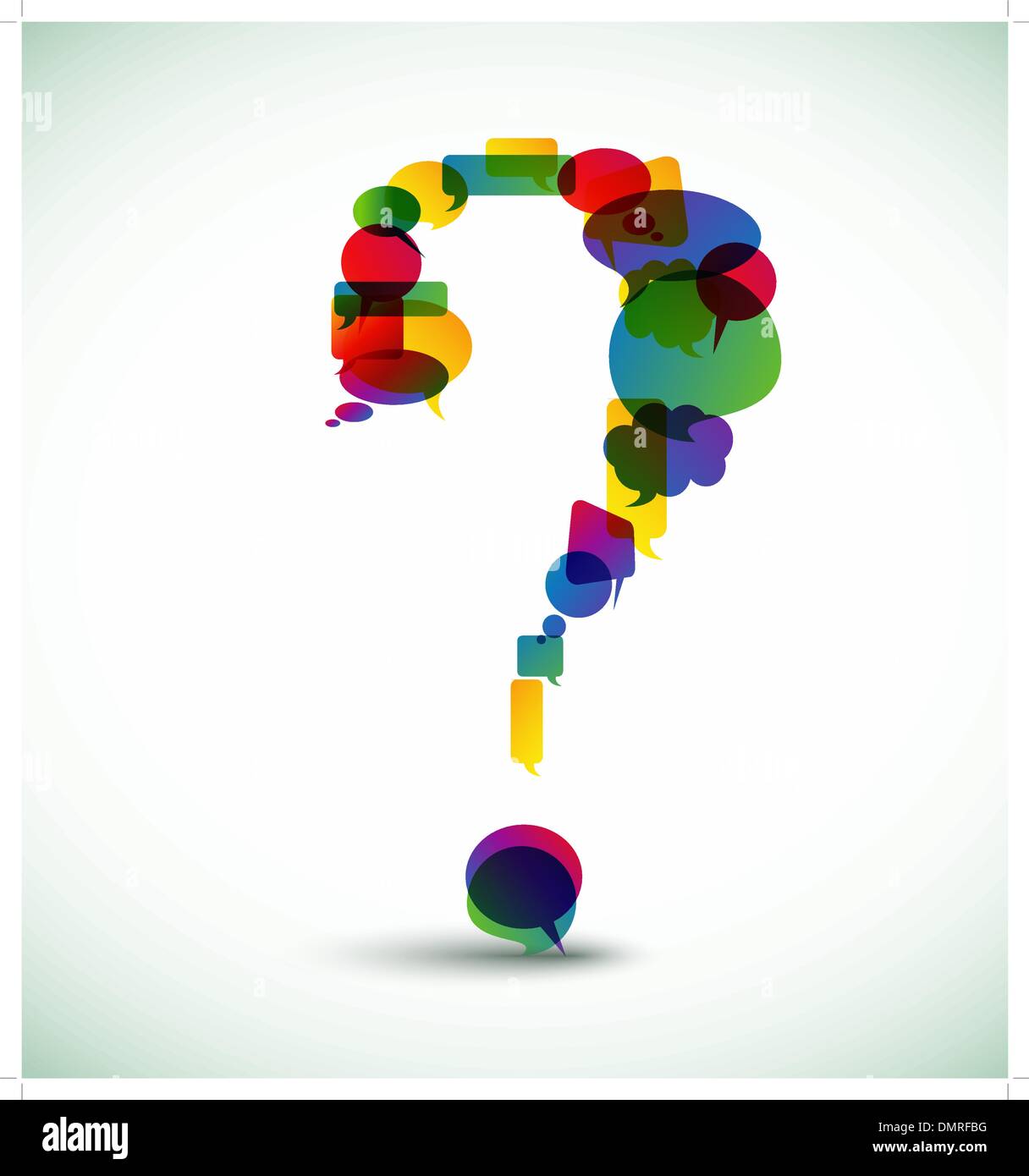Question mark made from speech bubbles Stock Vector Image & Art - Alamy