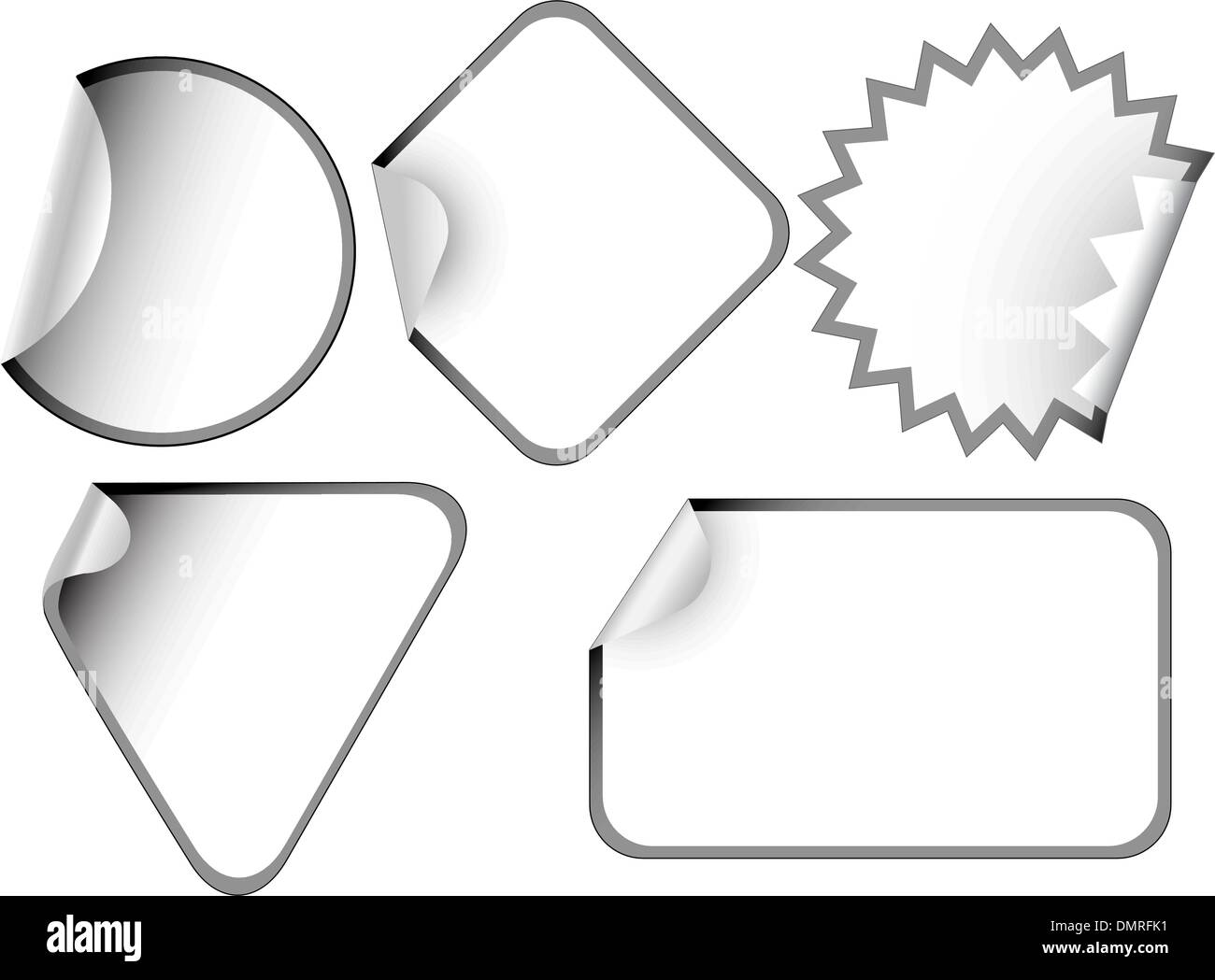 Set of white labels Stock Vector Image & Art - Alamy