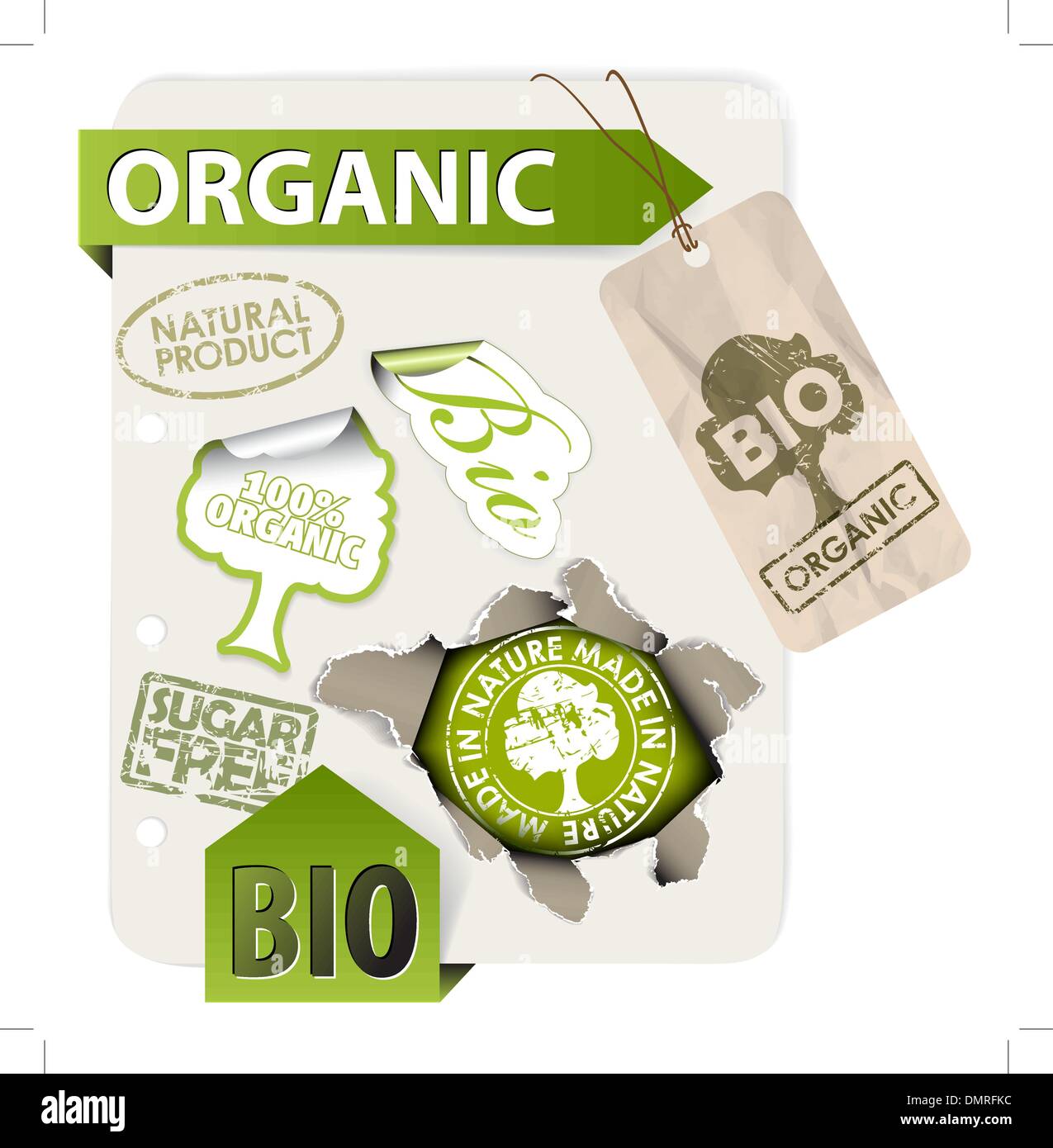 Set of bio, eco, organic elements Stock Vector Image & Art - Alamy