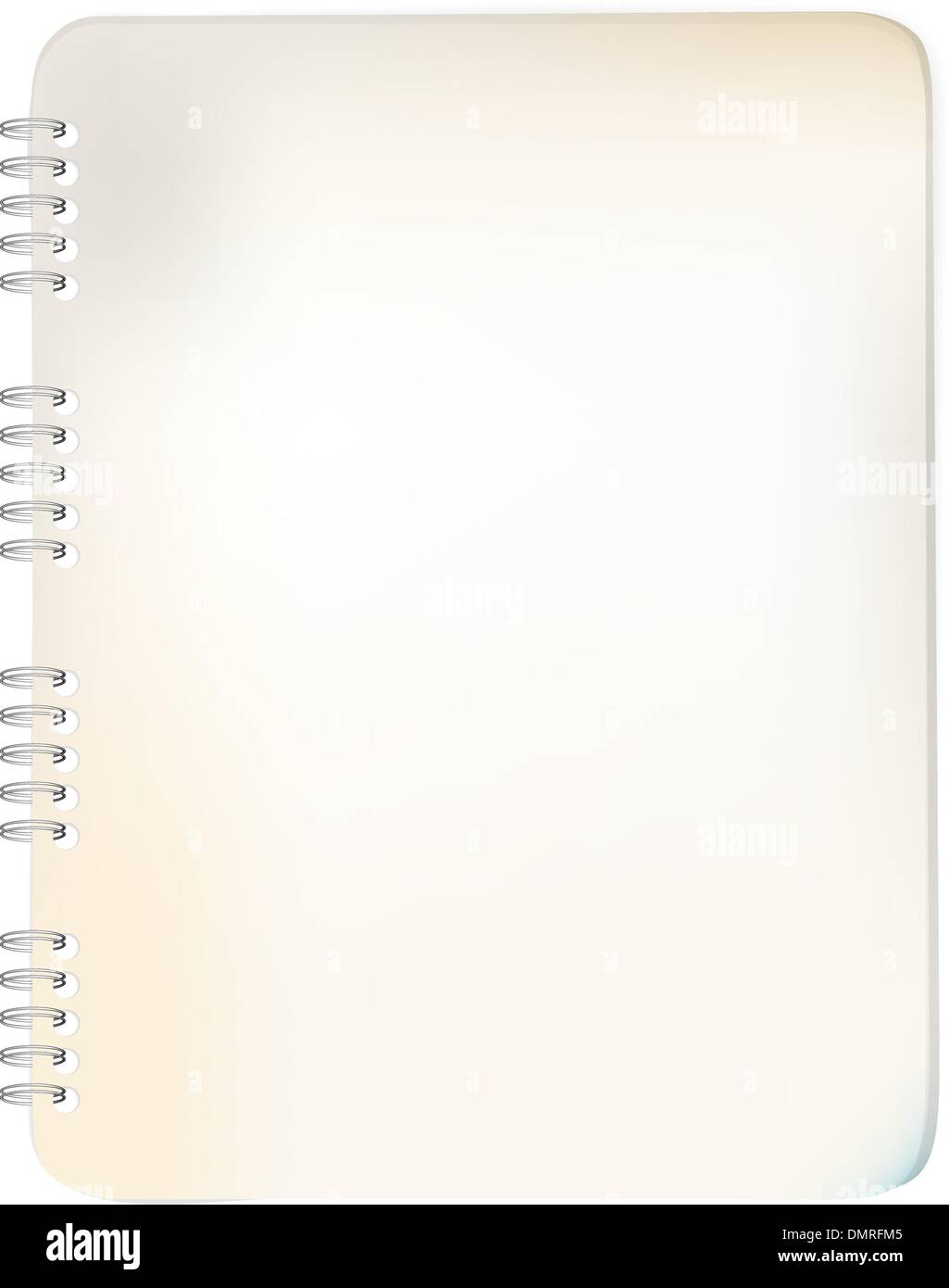 Old grunge spiral bound notepad Stock Vector Image & Art - Alamy