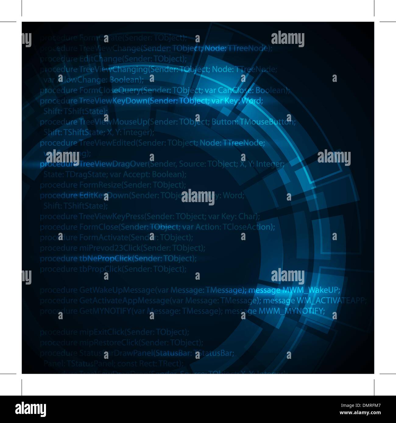 Abstract dark blue technical background with place for your text Stock ...