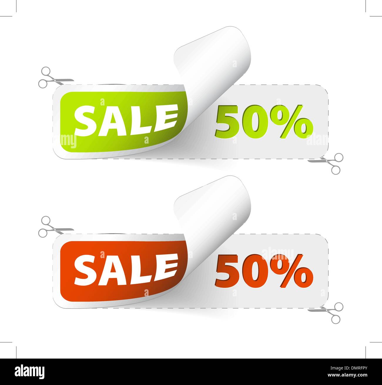 Green sale sticker set Cut Out Stock Images & Pictures - Alamy