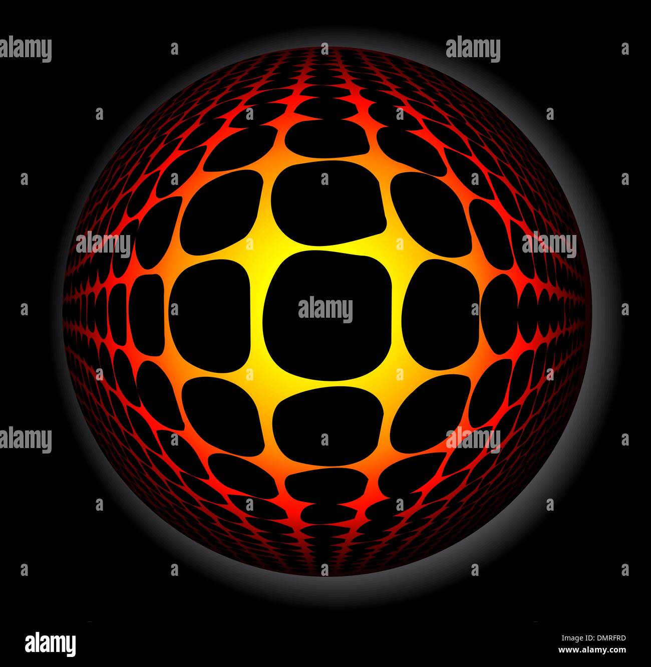 3d abstract sphere full of fire Stock Vector Image & Art - Alamy
