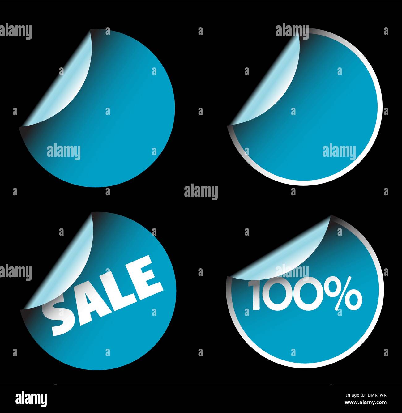 Blue round labels Stock Vector Image & Art - Alamy
