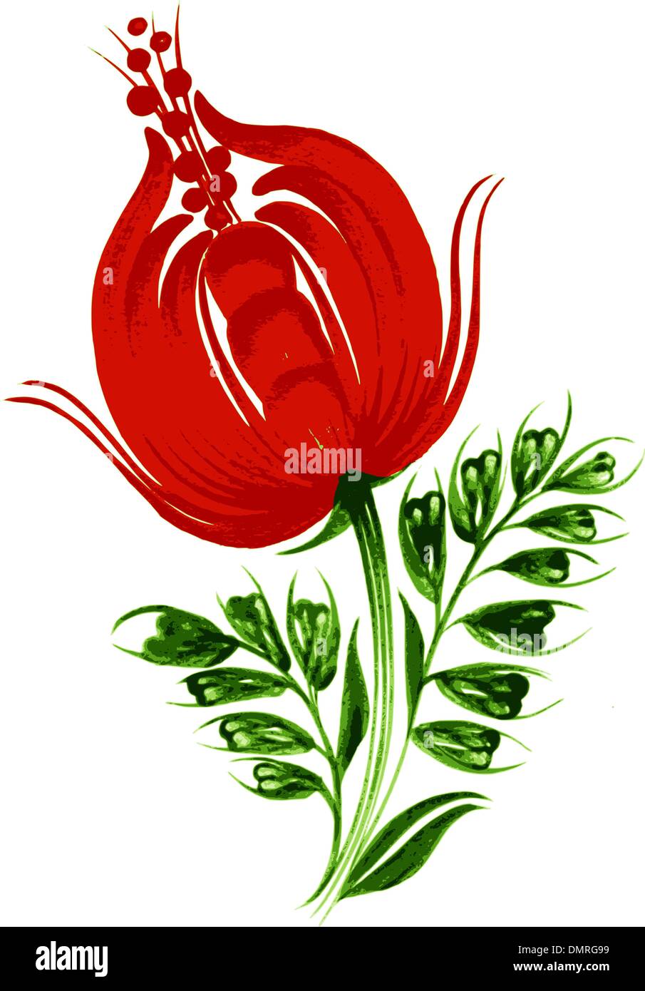 Red flower vector vectors hi-res stock photography and images - Alamy