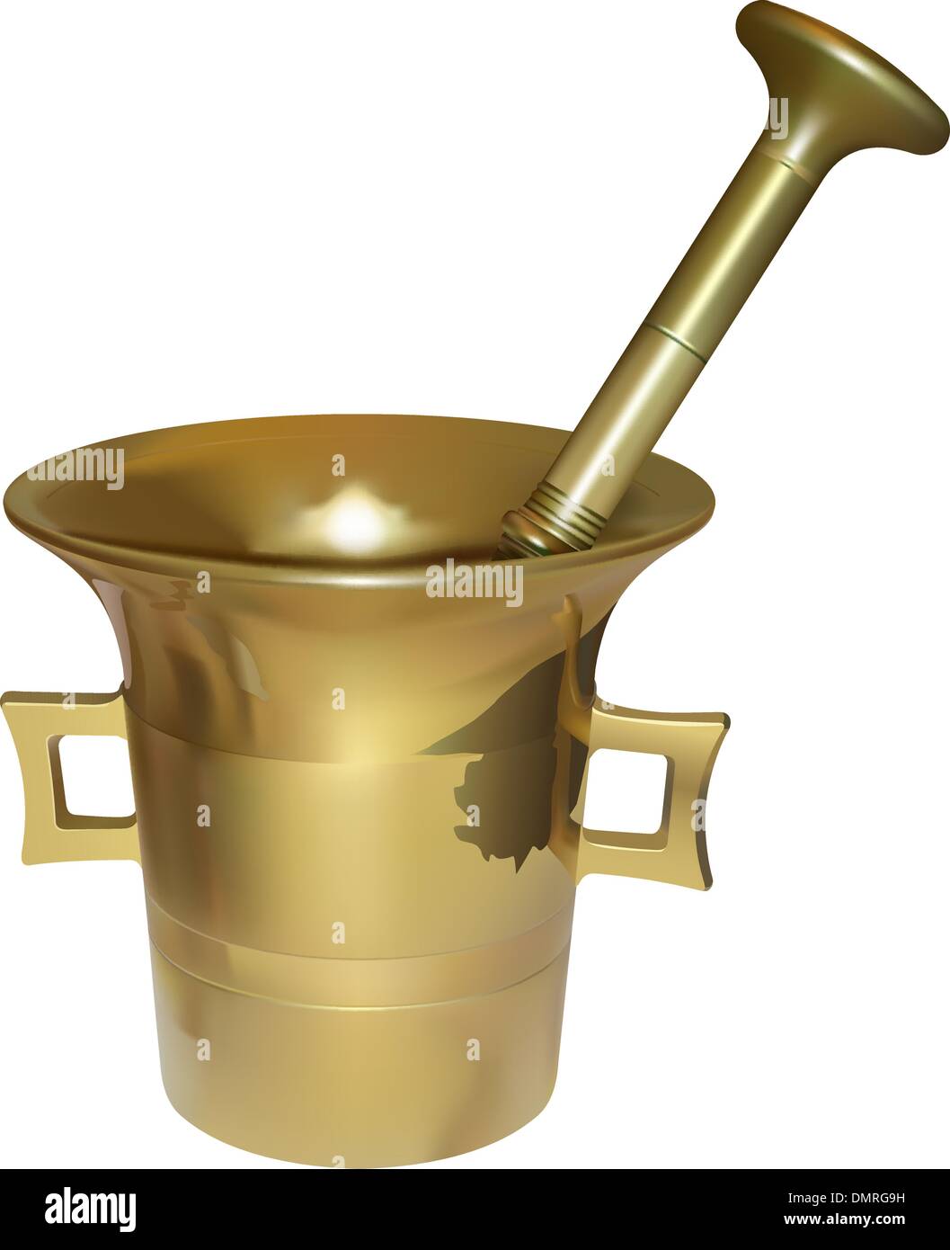 Copper mortar Stock Vector Images - Alamy