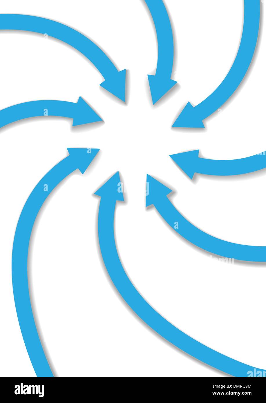 Curve arrows point into center copy space Stock Vector Image & Art - Alamy