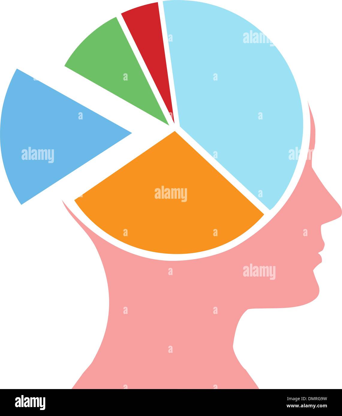Mind share person head for business chart Stock Vector Image & Art - Alamy